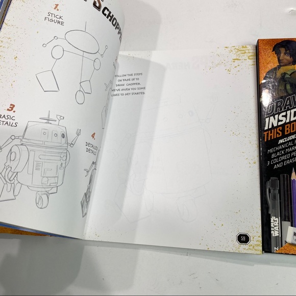 Star Wars | Toys | Draw Star Wars Draw In Book Art Missing Pencil ...